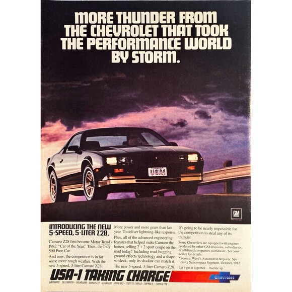 chevrolet | Art | Chevrolet 5speed 5liter Z28 More Thunder From ...